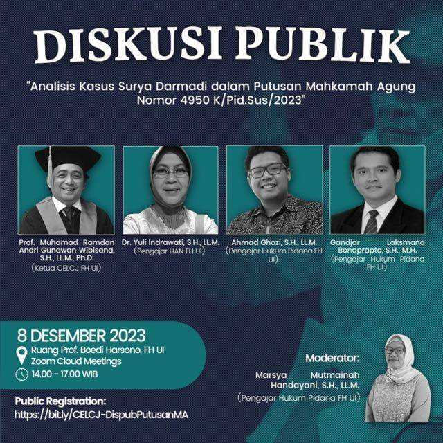 Diskusi Publik Analisis Kasus Surya Darmadi dalam Putusan Mahkamah ...